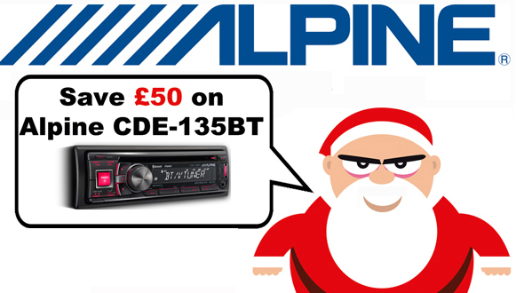 Xmas promo: £50 off Alpine CDE-135BT | Fast Car