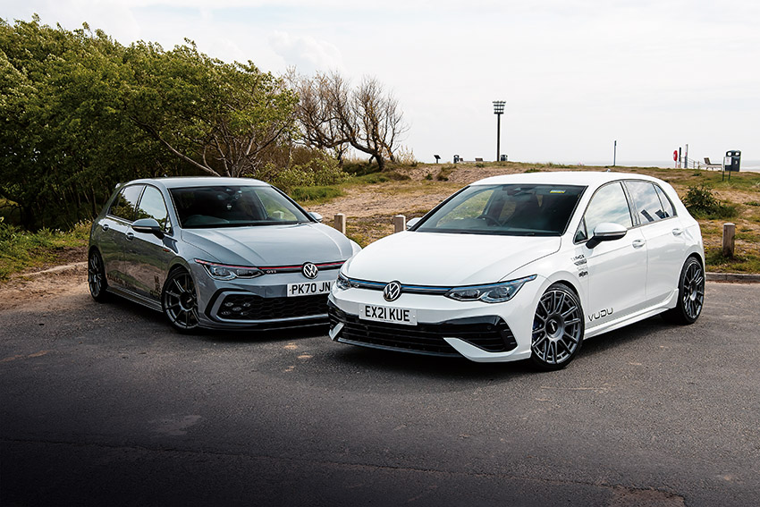 Modified VW Golf GTI Mk8 Vs Tuned Mk8 Golf R Fast Car Modified VW Golf GTI Mk8 Vs Tuned Mk8 Golf R Fast Car