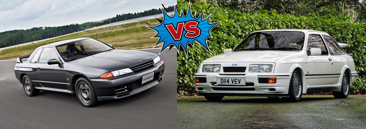 Nissan Skyline R32 GT-R vs Ford Sierra RS500 Cosworth | Fast Car