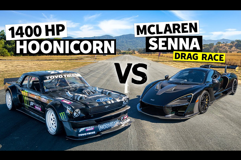 HOONICORN FORD MUSTANG VS MCLAREN SENNA | Fast Car